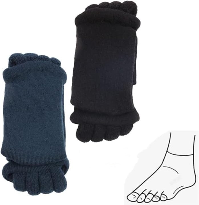 TOLHYUN Toe Separator Socks Foot Correction Socks,Women's Toeless Socks,3 Pairs of Five Toe Separation Socks for Yoga Exercise Gym