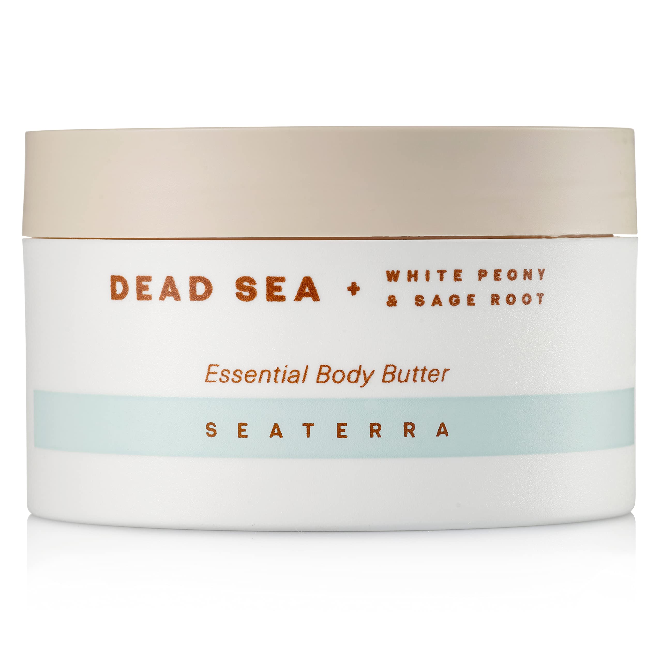 SEATERRA Body Butter - Enriched with Shea Butter, Dead Sea Plus White Peony and Red Sage Root. 97% Natural Ingredients, Vegan, 200 ml / 6.7 fl. Oz.