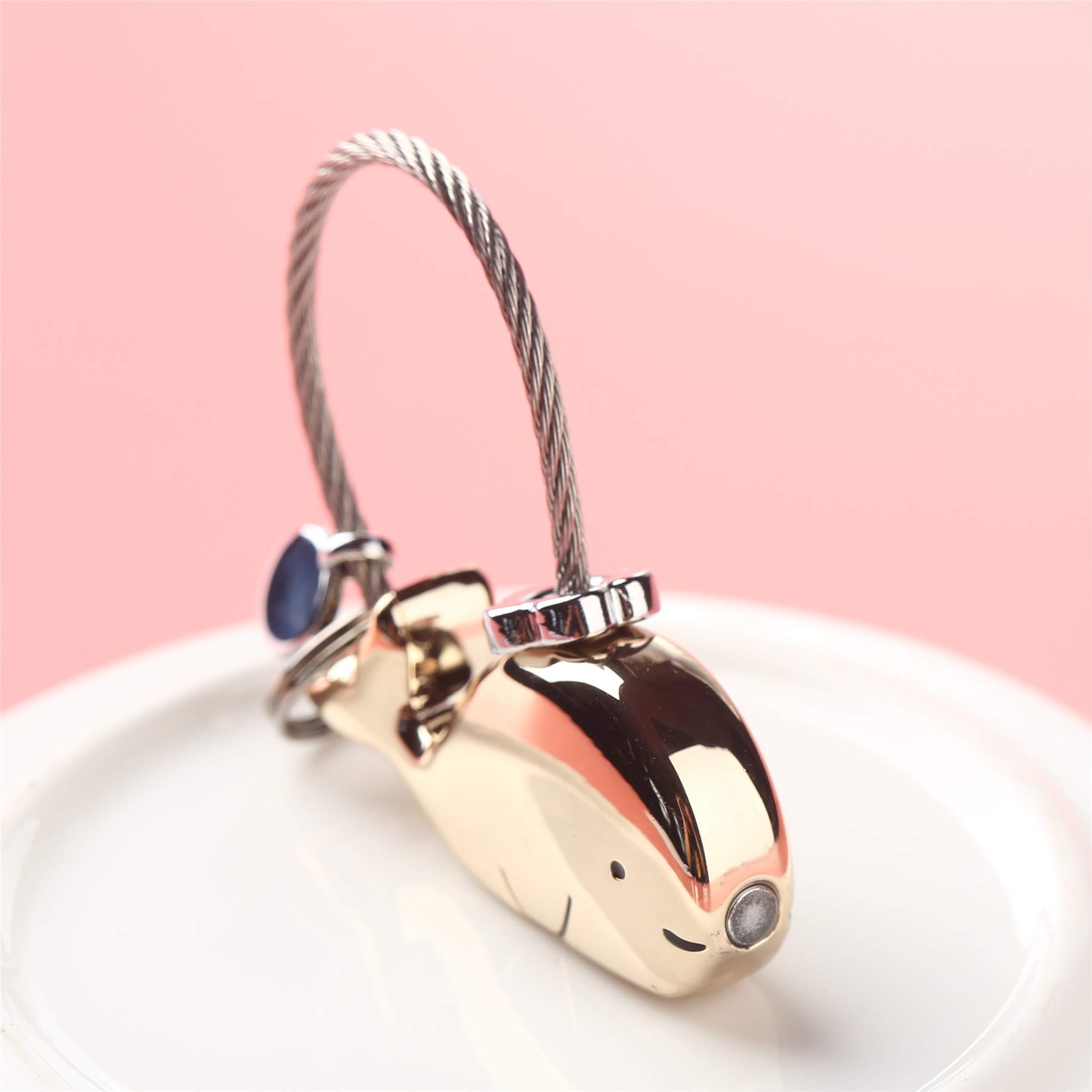 MILESI Sweet Kissing Whale Couples Keychains Birthday Present Valentineās Gift Anniversary for him and her