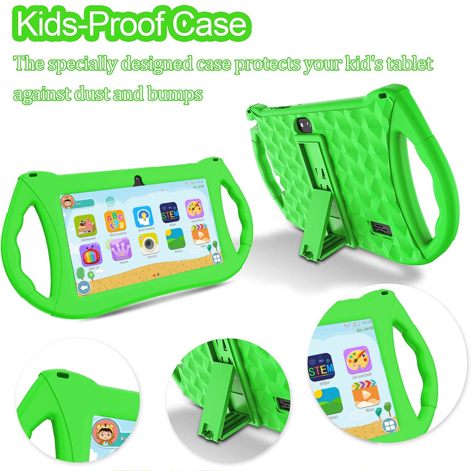 YOBANSE Kids Tablet, 7 inch Tablet for Kids 3GB RAM 32GB ROM, Android 11 Toddler Tablet with