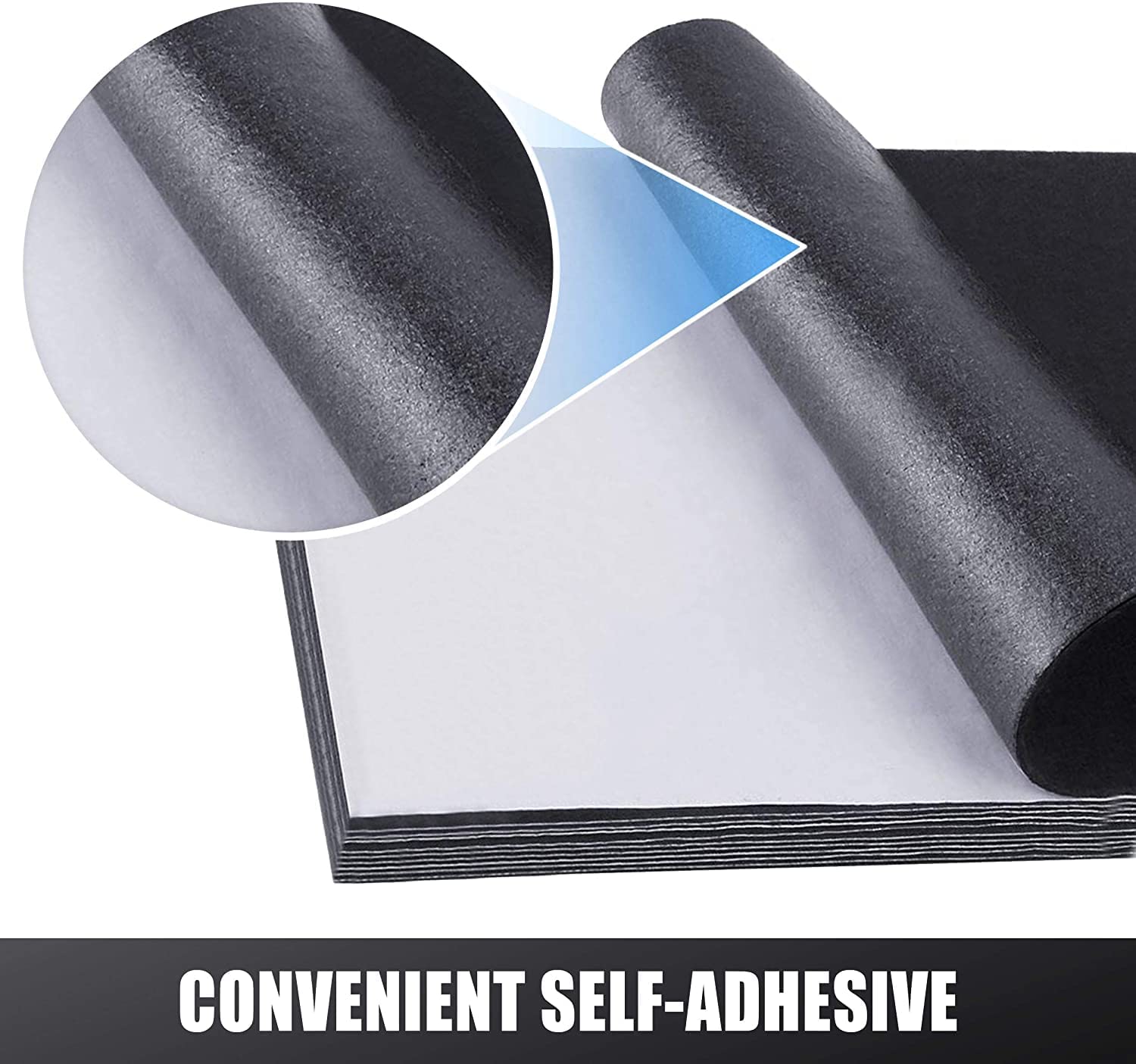 RZJZGZ Adhesive Felt Sheet Black Felt 8.3x11.8in 1mm Fabric Adhesive Sticky Back Felt Sheets for Art and Craft Making (5PCS)