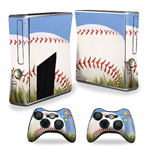 MightySkins Skin Compatible with X-Box 360 Xbox 360 S Console - Baseball | Protective, Durable, and Unique Vinyl Decal wrap Cover | Easy to Apply, Remove, and Change Styles | Made in The USA