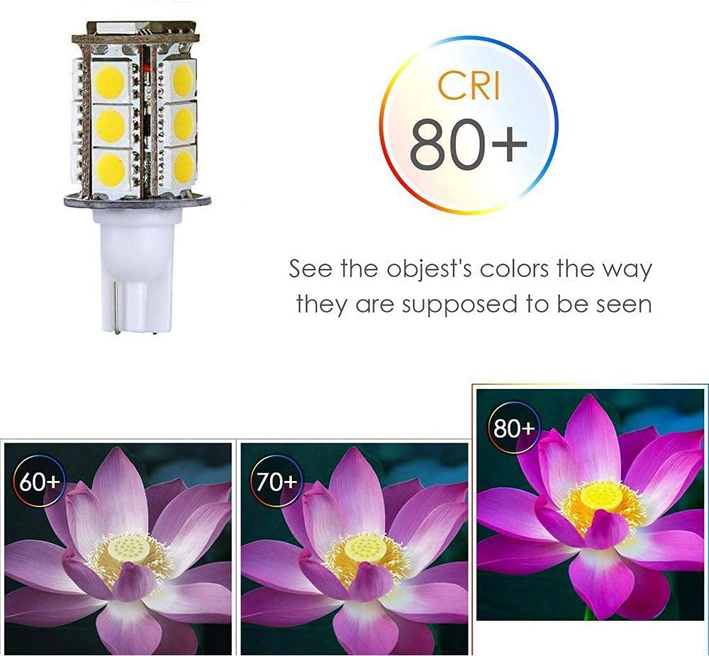Makergroup T5 T10 Wedge Base LED Light Bulb High Brightness 12VAC/DC 3Watt 2700K-3000K Warm White Color for Outdoor Landscape Lighting Deck Stair Step Path Lights and RV Lights Pack of 6