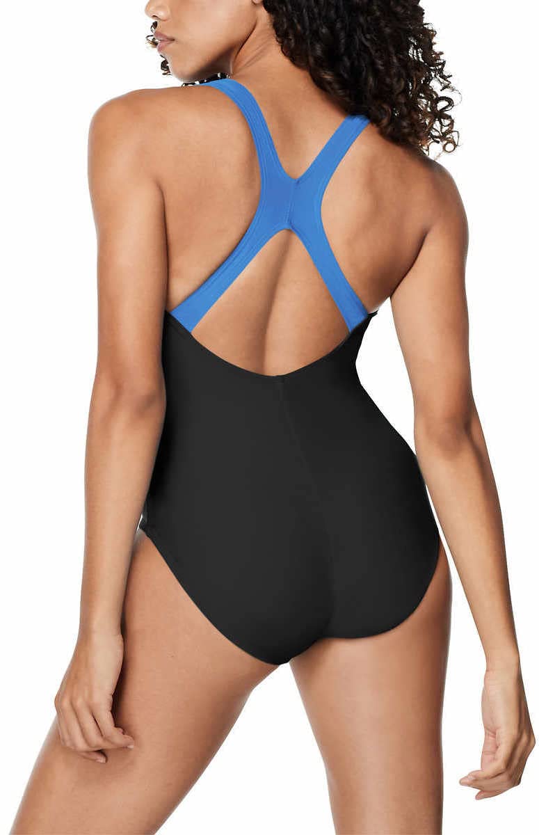 Speedo Womens Ultraback One Piece Swimsuit (Bright Cobalt, Large)