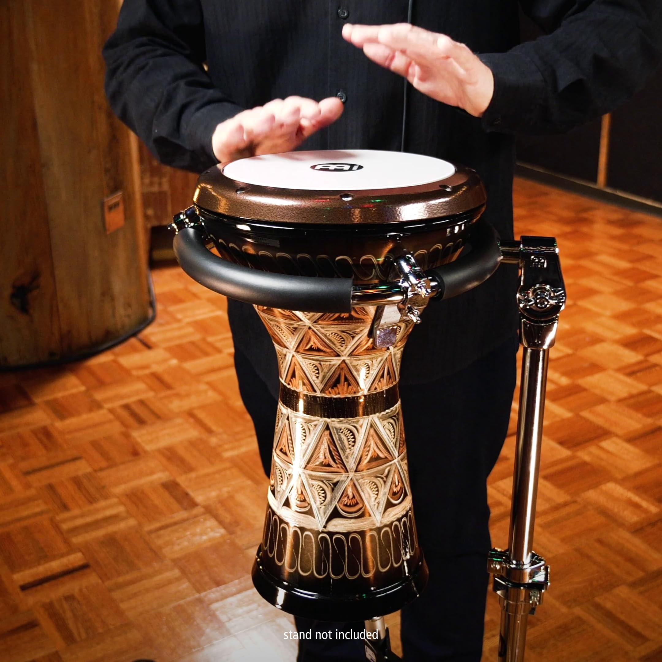 Meinl Percussion Copper Doumbek Egyptian Goblet Drum, Hand Engraved β MADE in TURKEY β Synthetic Head, 2-YEAR WARRANTY (HE-3012)