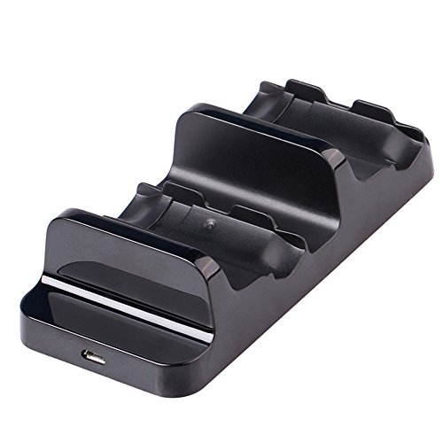 Megadream Dual Xbox One Controllers Charger Kit with USB Docking Cradle & 2x300mAh Rechargeable Battery Pack for Microsoft Xbox One, Xbox One Elite, Xbox One S & Xbox One X