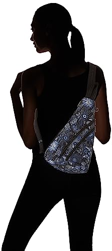 Sakroots Women's On The Go Sling Backpack in Nylon Eco Twill, Midnight Seascape 2