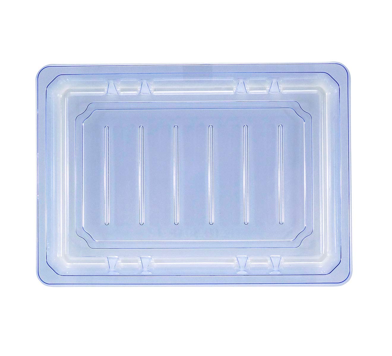 TogoTainer |100/Pack PET Blue Togo Sushi Container With Lid Take Out Food Salad Cookie Cake Tray 7.25 x 5 inch