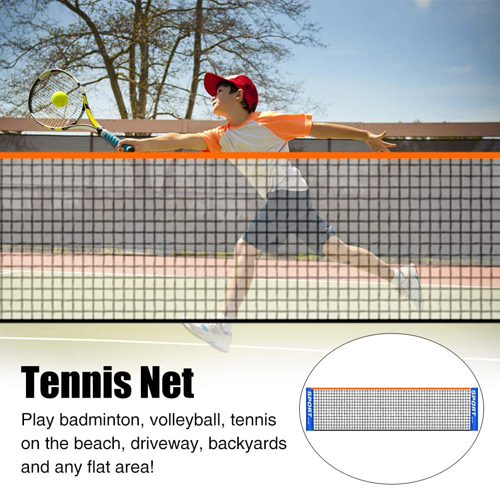 Saycker Portable Badminton Net Set Sport Training Foldable Badminton Tennis Net for Indoor Outdoor Backyard Court Beach(Size:5.1m)