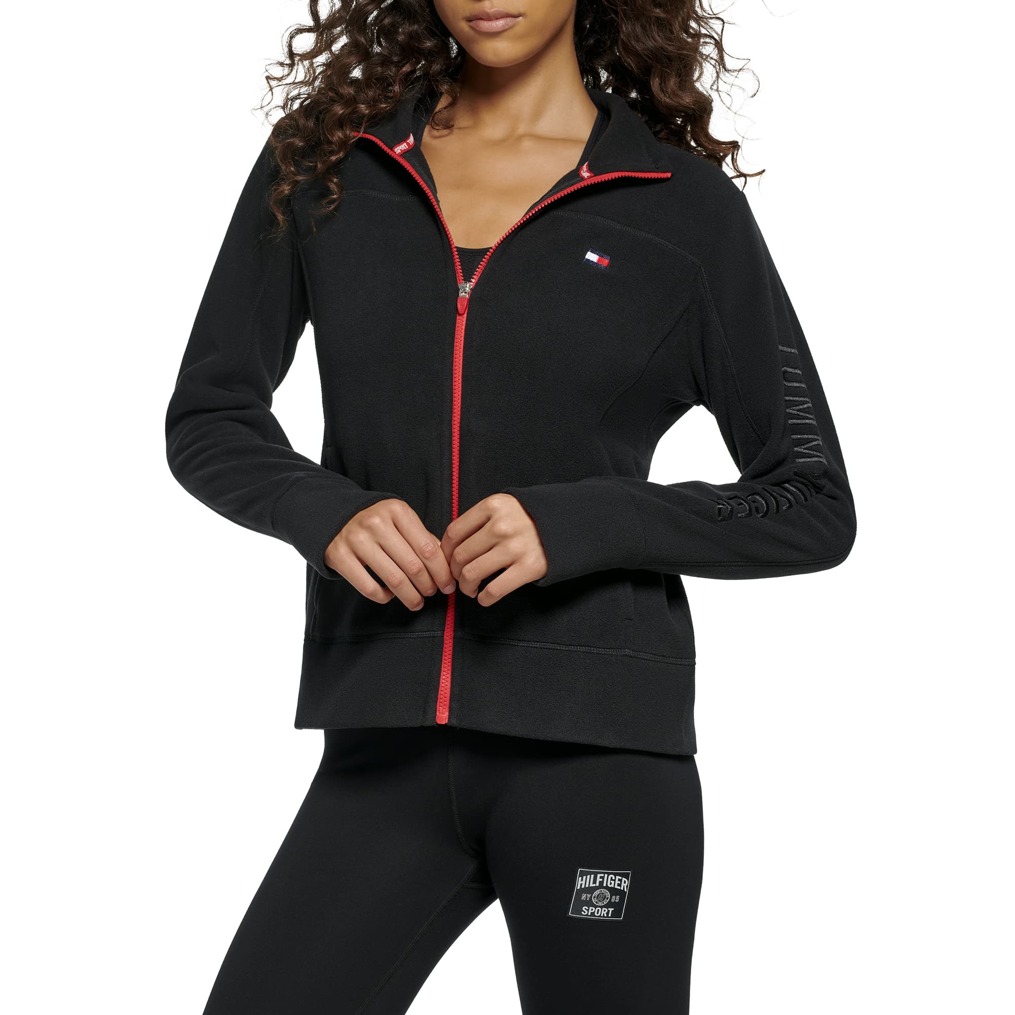 Tommy Hilfiger Sport womens Sport Jacket,Black,Large