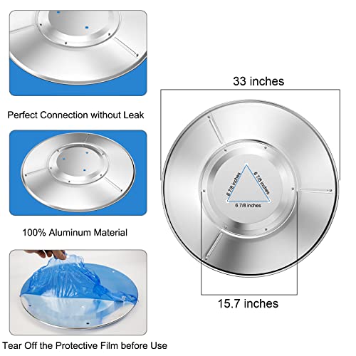 Top Hill Patio Heater Reflector shield, Outdoor Heater Replacement Dome Part, Aluminum Heat Reflector Shield Top for Outdoor Heaters (33" Diameter Round)