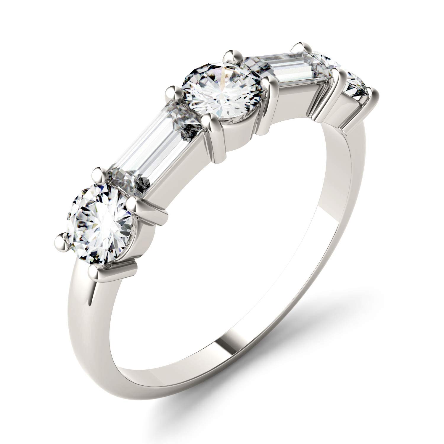 Moissanite by Charles & Colvard 5x2mm Straight Baguette Fashion Ring-size 9 1.15cttw DEW