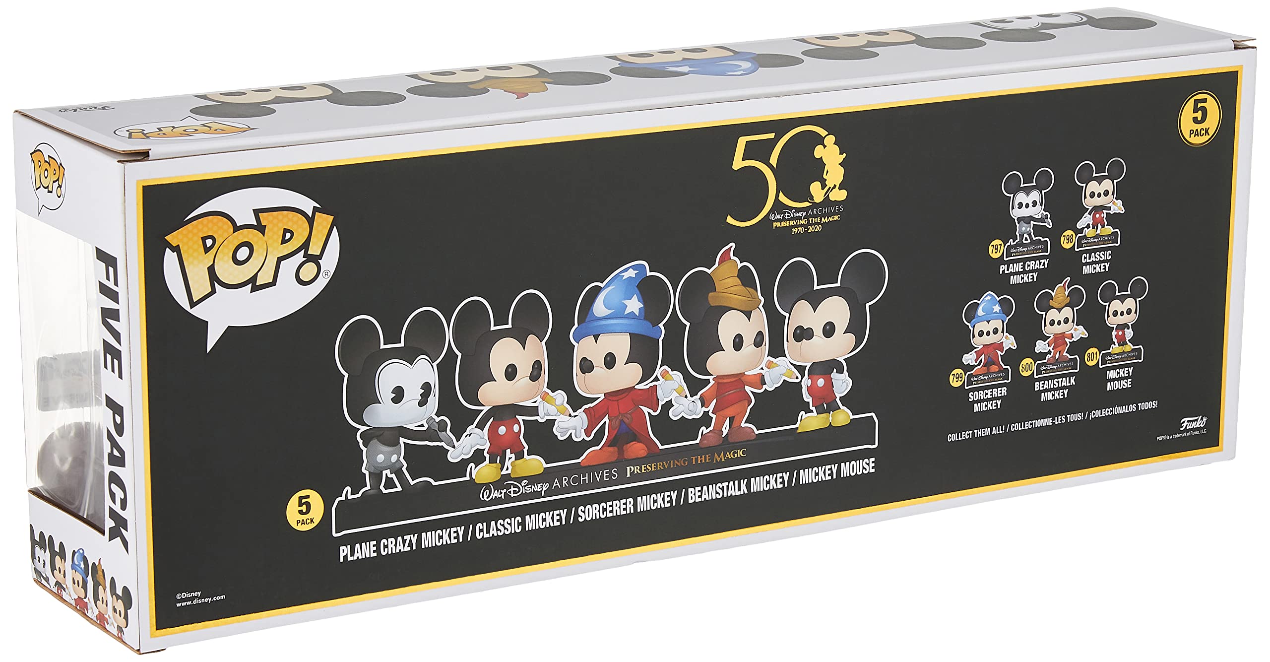 POP Disney Archives - Mickey Mouse 5 Pack, Amazon Exclusive, Multicolor (51118)