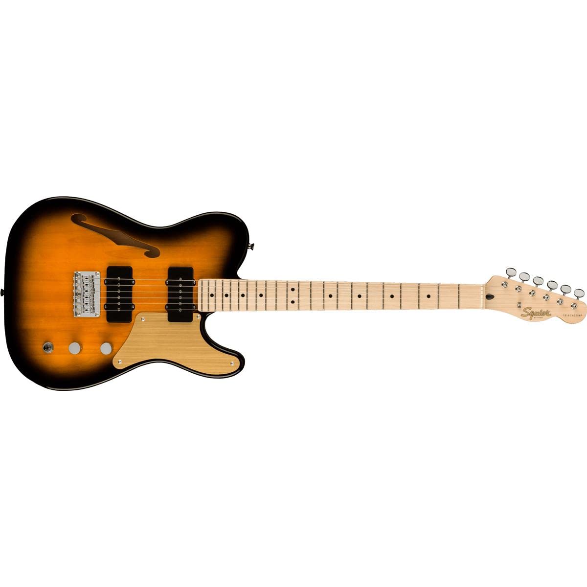 Squier Paranormal Cabronita Thinline Telecaster Electric Guitar, with 2-Year Warranty, Lake Placid Blue, Maple Fingerboard