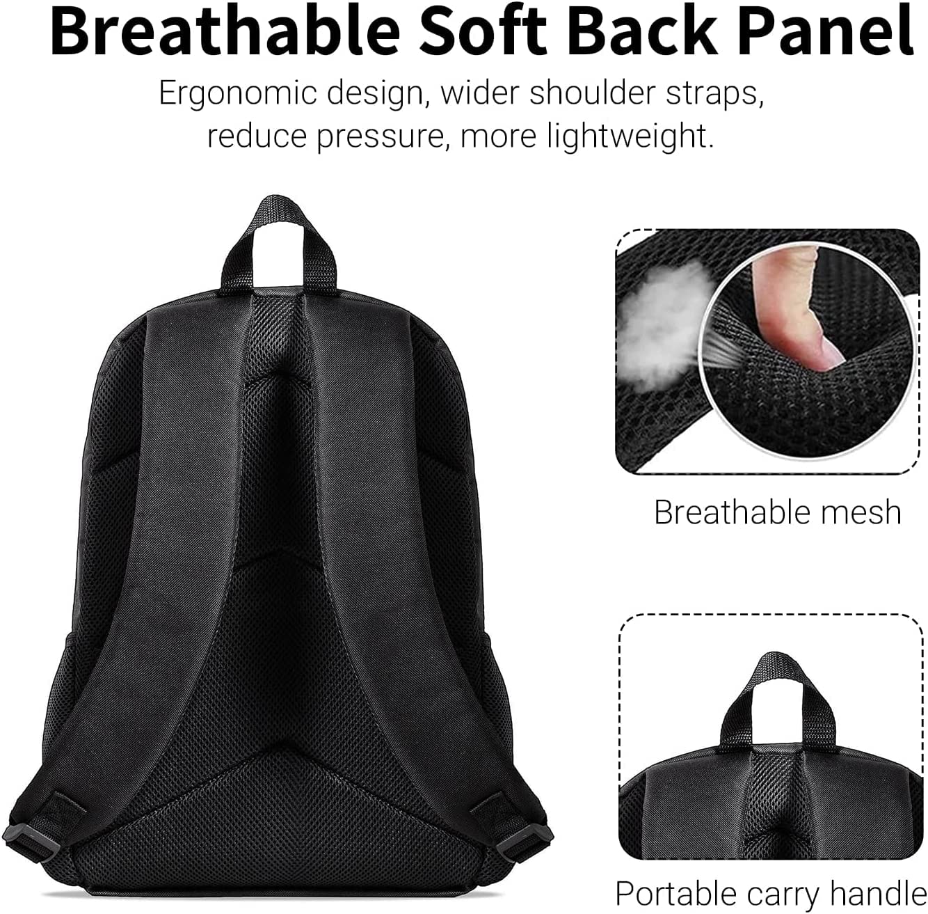 Qijaioz Cartoon Backpack Horror Game Backpacks 16 Inch Lightweight Laptop Backpack Outdoor Travel Backpack