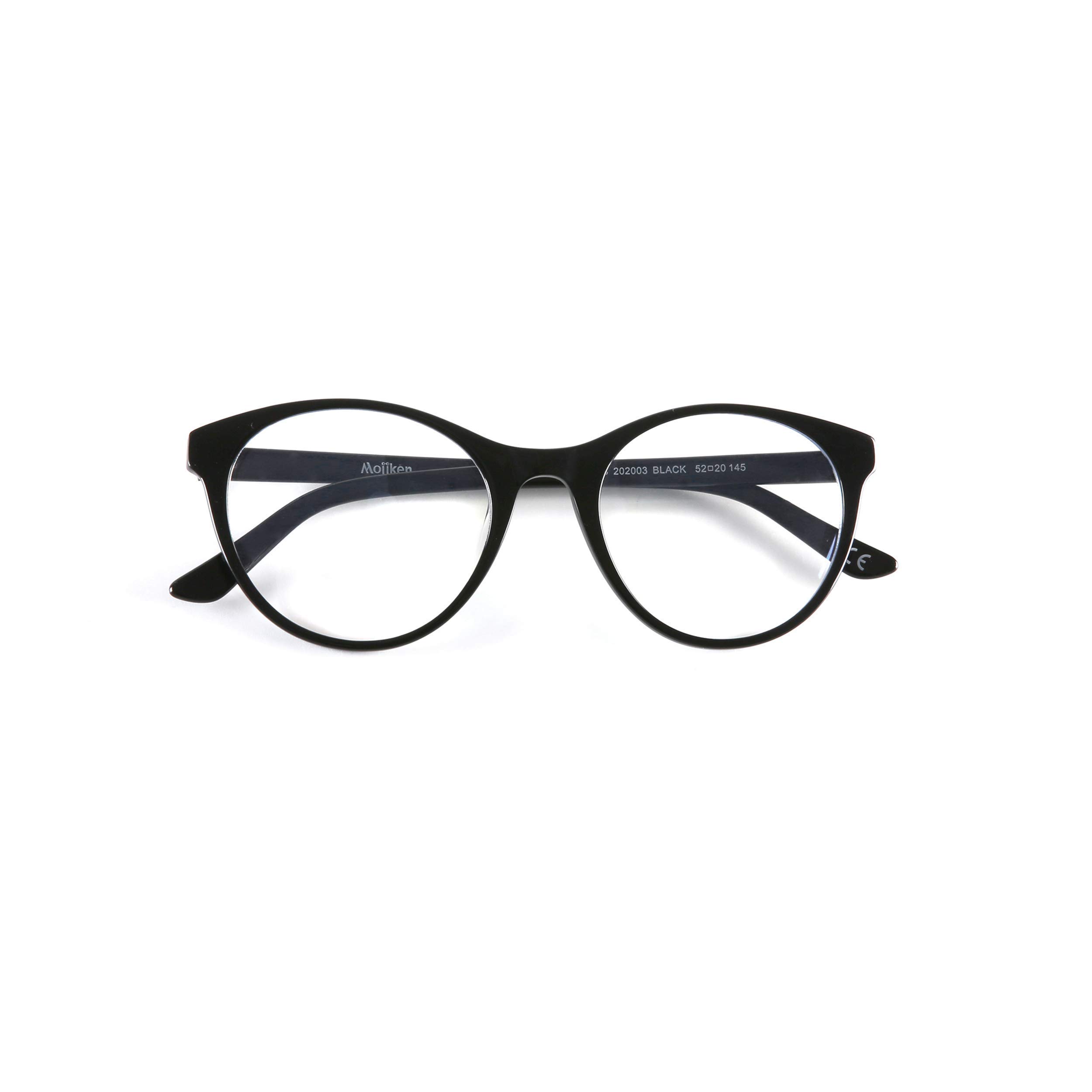 Mojiken Blue Light Blocking Glasses, Anti Eyestrain Vintage Acetate Frame, Computer Reading Gaming Glasses, TV Glasses Women Black 1 Pack