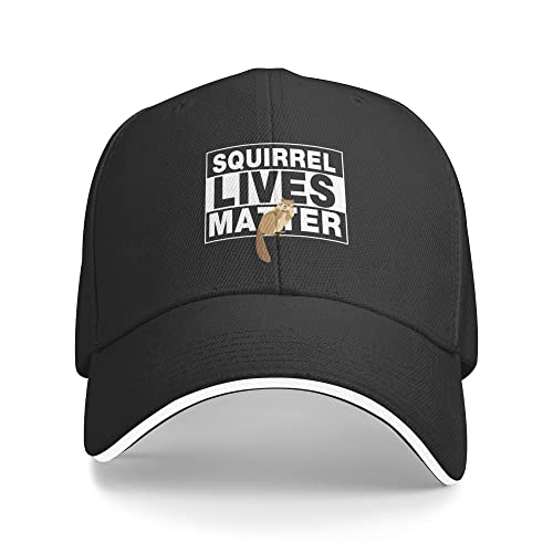 Squirrel Lives Matter Save The Squirrels Animal Baseball Cap Men Women Adjustable Trucker Hat Fitted Hat Dad Hat Black