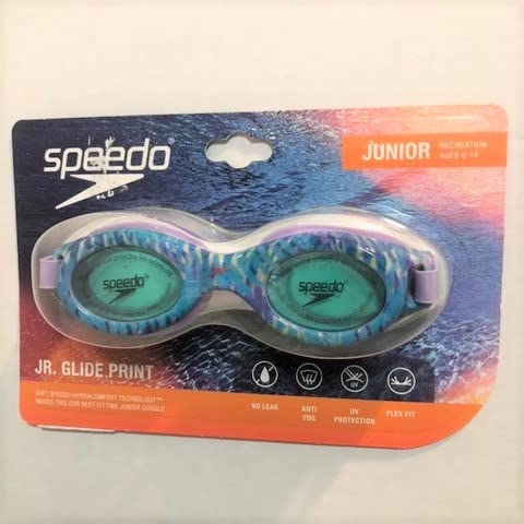 Speedo Junior Jr. Glide Print Goggles - Ceramic Tie Dye Jade