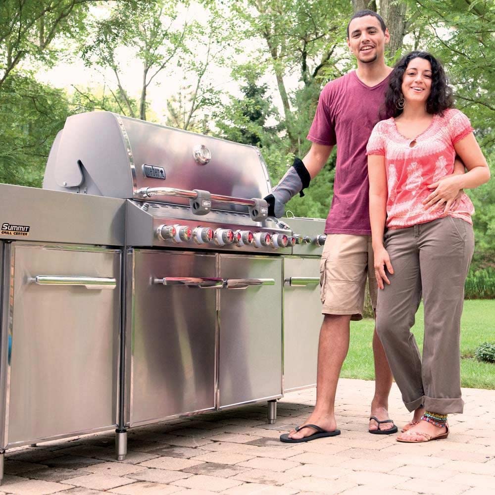 Weber Summit S-670 6 Burner Stainless Steel Natural Gas Grill Center