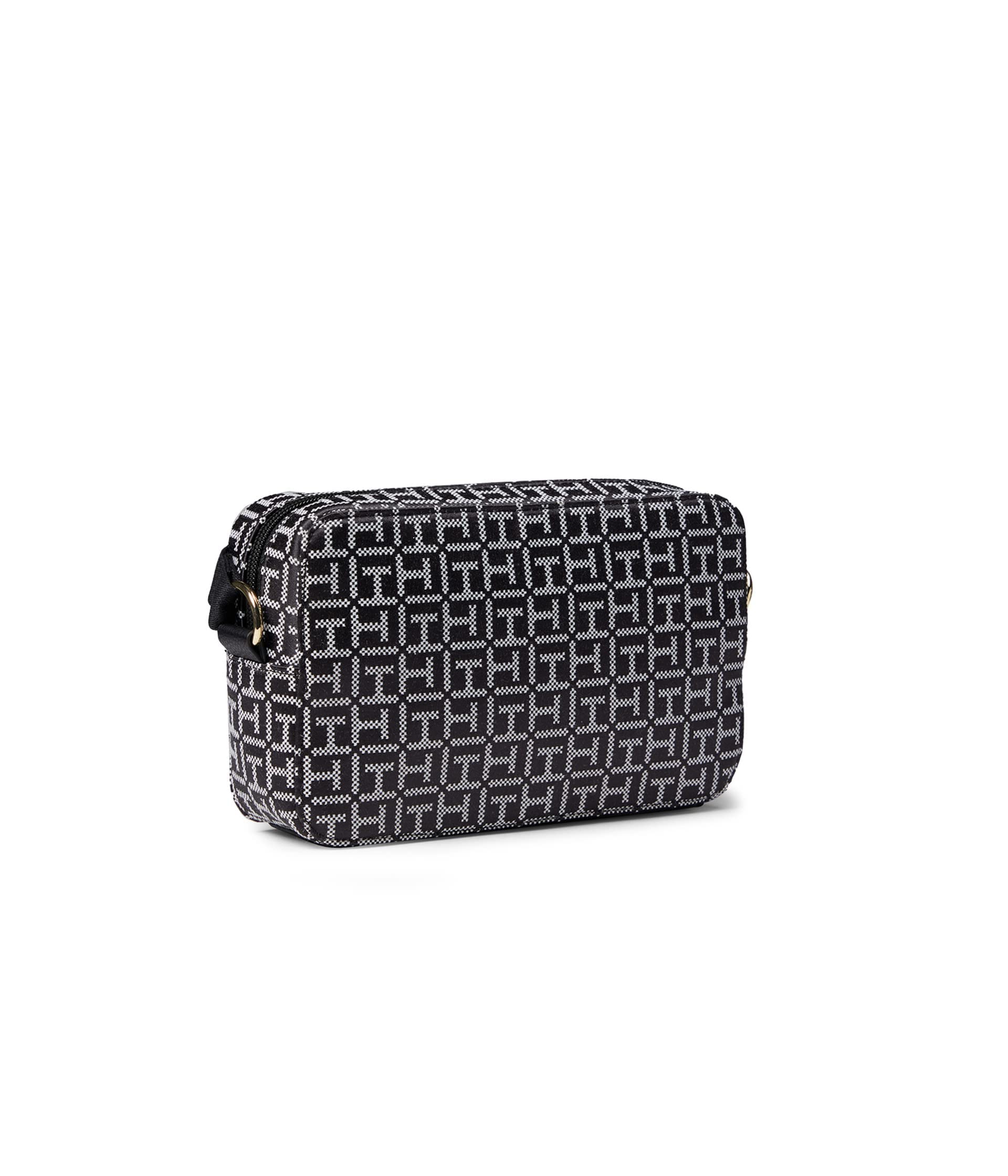 Tommy Hilfiger Gretta II Camera Crossbody Square Monogram Jacquard Black/White One Size