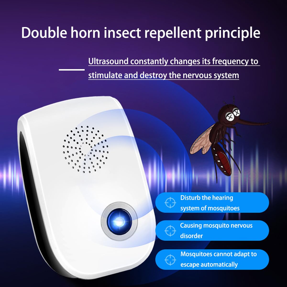Ultrasonic Pest Control Repeller, 8 Packs Electronic Indoor Pest Control Plug in Rodent Repellent, Ultrasonic Mouse Repellent Bug Wall Mosquito Repeller for Ant, Mice, and Spider, Upgraded