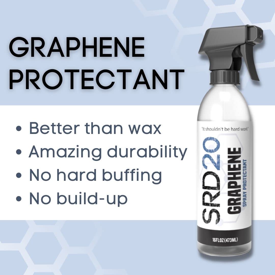 SRD20 Graphene Ceramic Spray Coating and Protectant & Waterless Wash and Wax - Protect and Maintain your Boat with this Spray Bottle Bundle - A Super Easy, Must-Have Combination of Ceramic Coatings