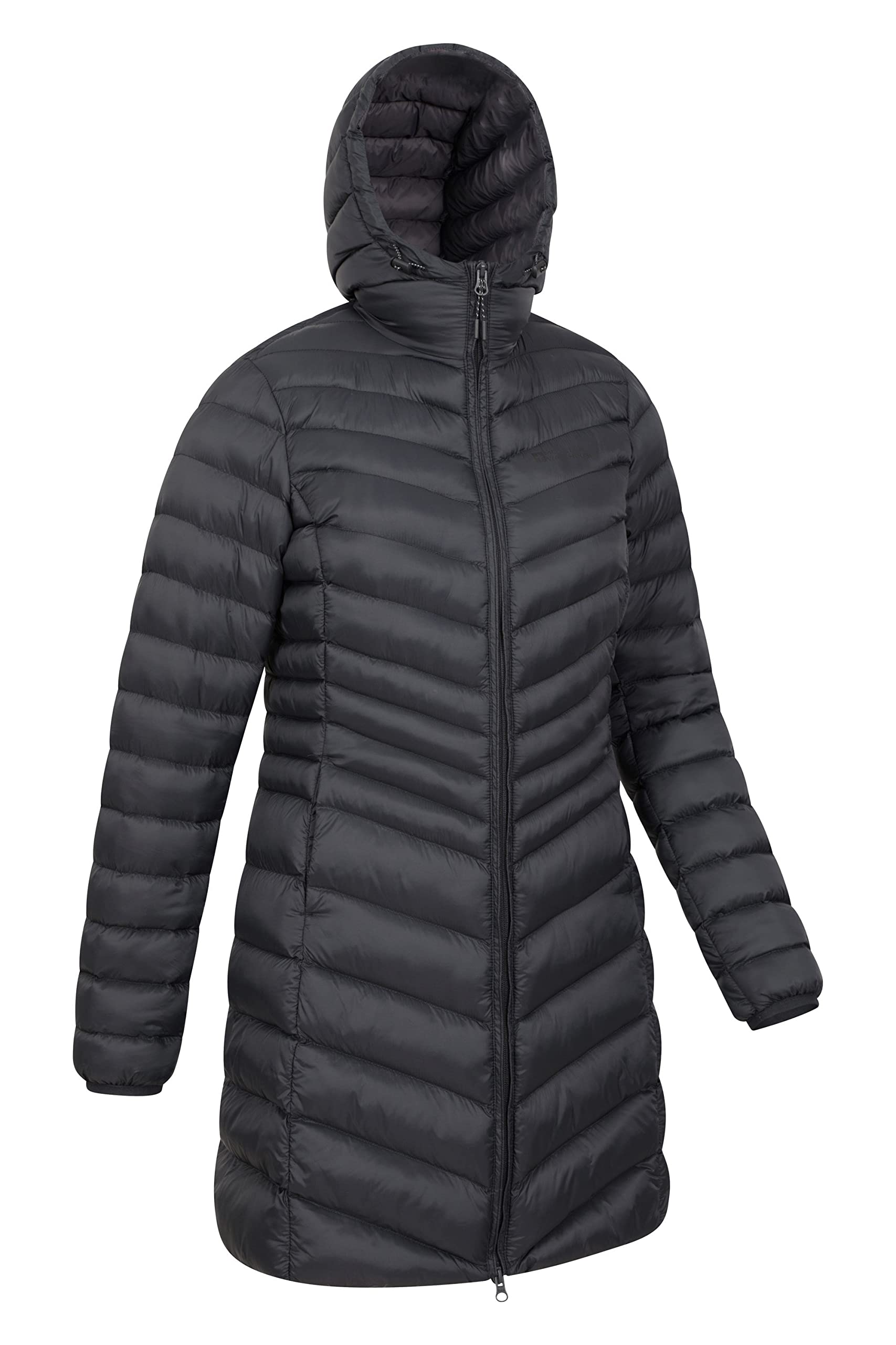 Mountain Warehouse Florence Womens Long Jacket - Padded Winter Coat Jet Black 10