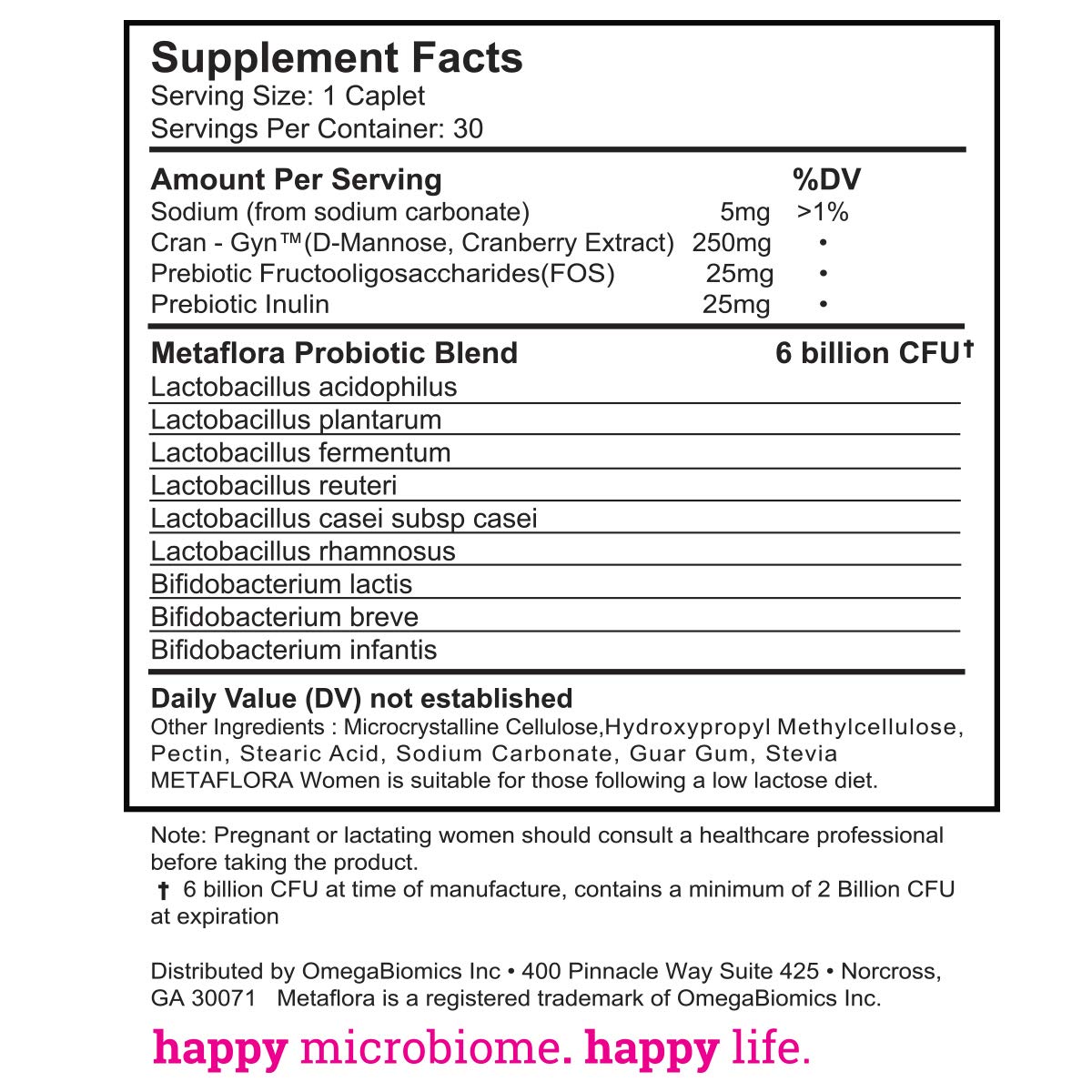 METAFLORA for Women Health - Probiotic Supplements - 15x More Effective Than Probiotic Capsules with Patented Delivery Technology - 30 Daily Time Release Pearls