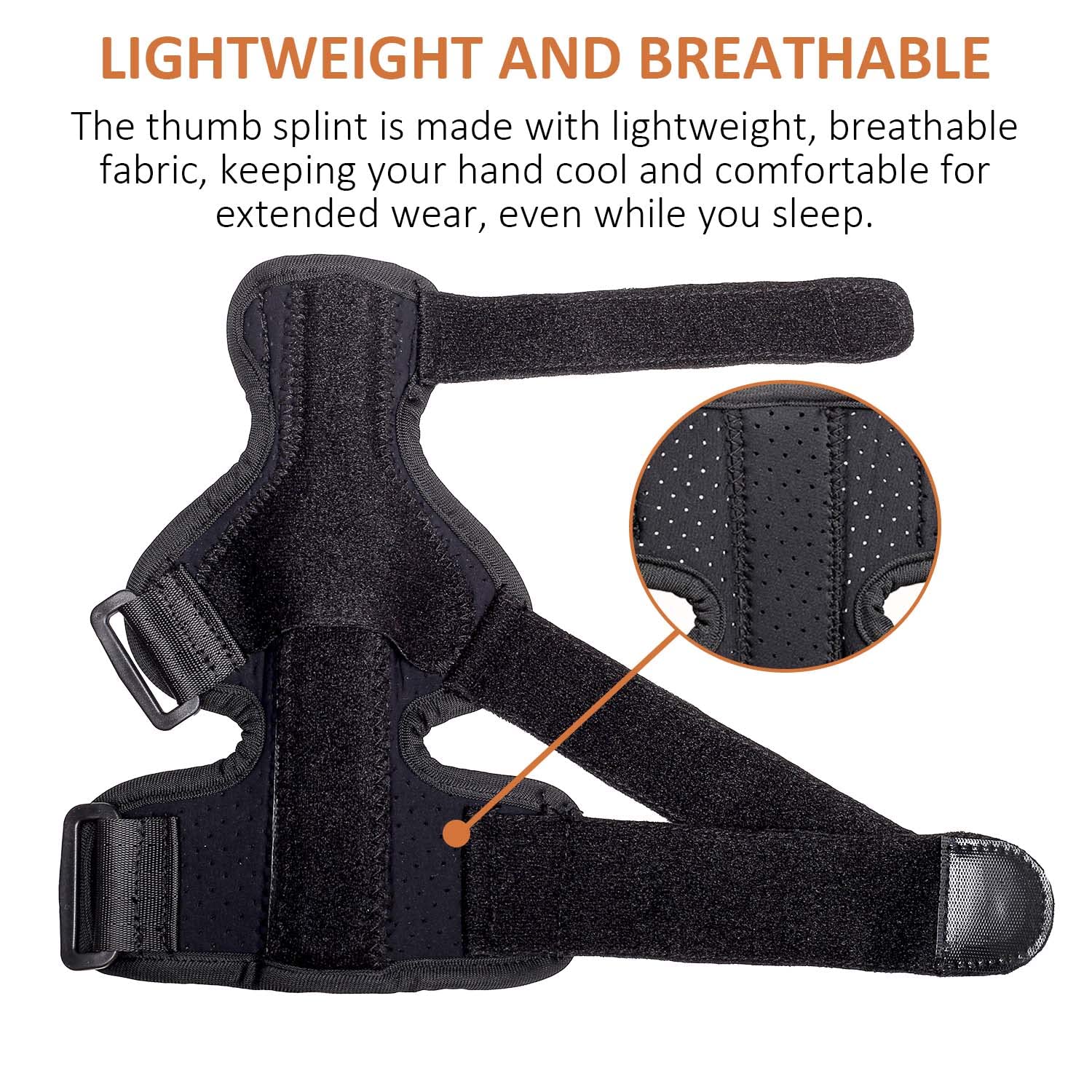 Scurnhau Thumb Brace, Thumb Spica Splint, Thumb Wrist Stabilizer Pain Relief for Arthritis, Tendonitis, BlackBerry Thumb, Trigger Thumb, Sprained, Carpal Tunnel Supporting, Fits Left or Right Hand