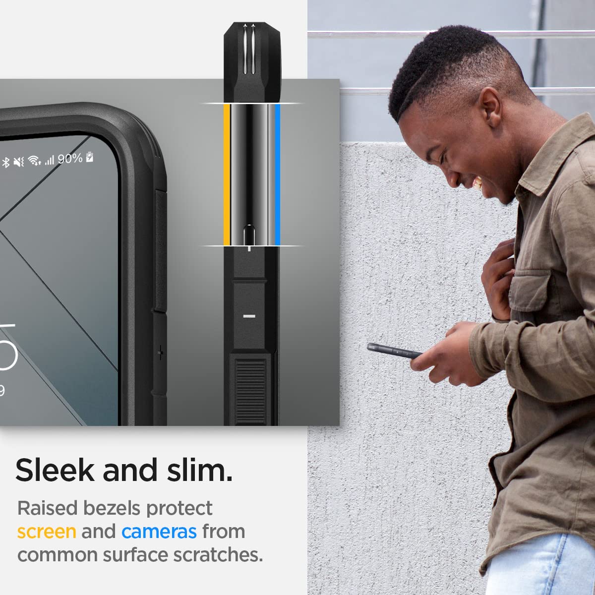 Spigen Tough Armor Designed for Galaxy S22 Plus Case (2022) - Black