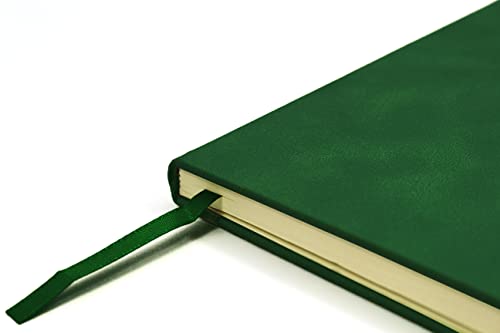 Silvine A6 Executive Hardback Notebook/Journal Green. 160 Lined Pages of 90gsm Premium Ivory Paper