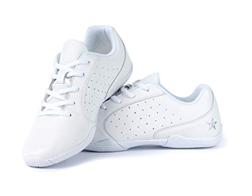 Rebel Athletics Rise Cheer Shoe, White, 2 Big Kid