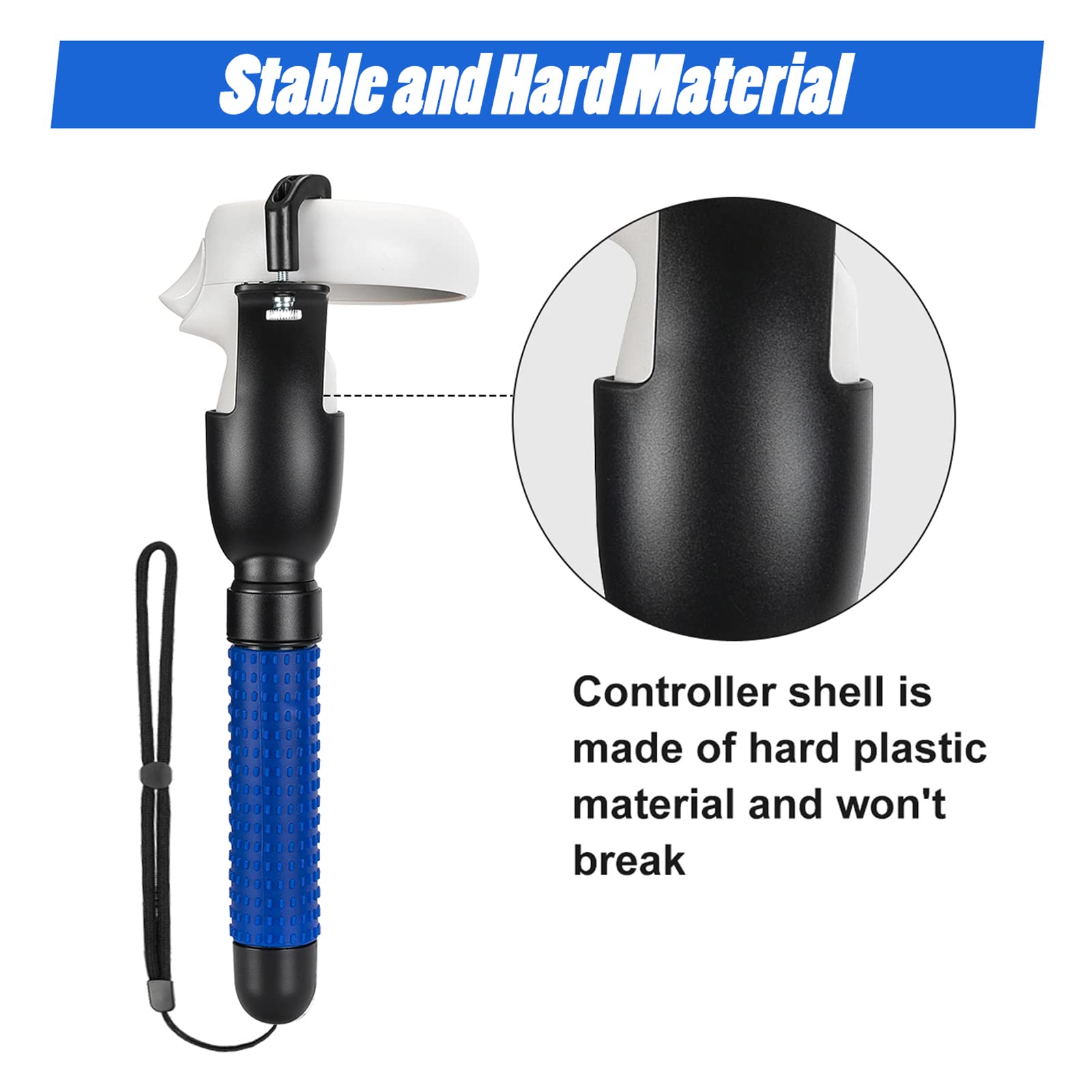 TOMSIN VR Game Handles Extension Grips for Beat Saber Accessories, VR Golf Club Attachment for Quest 2 or Rift S Controller,