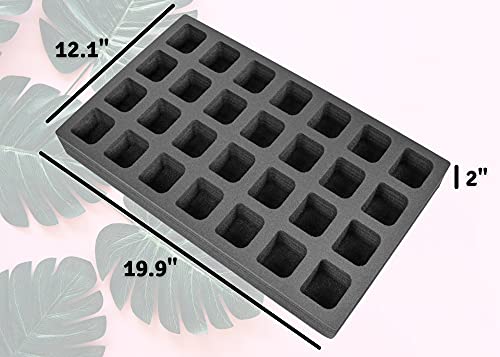Polar Whale 2 Cocktail Capsule Drawer Organizers Tray Insert Compatible with Keurig DrinkWorks Pods for Kitchen Home Bar Party Waterproof Washable Black Foam 28 Compartment 12.1 x 19.9 Inches