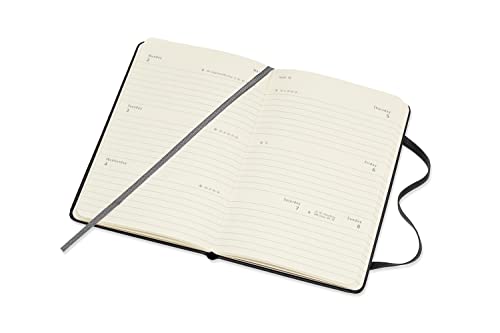 Moleskine Classic 12 Month 2022 Weekly Horizontal Planner, Hard Cover, Pocket (3.5" x 5.5"), Black