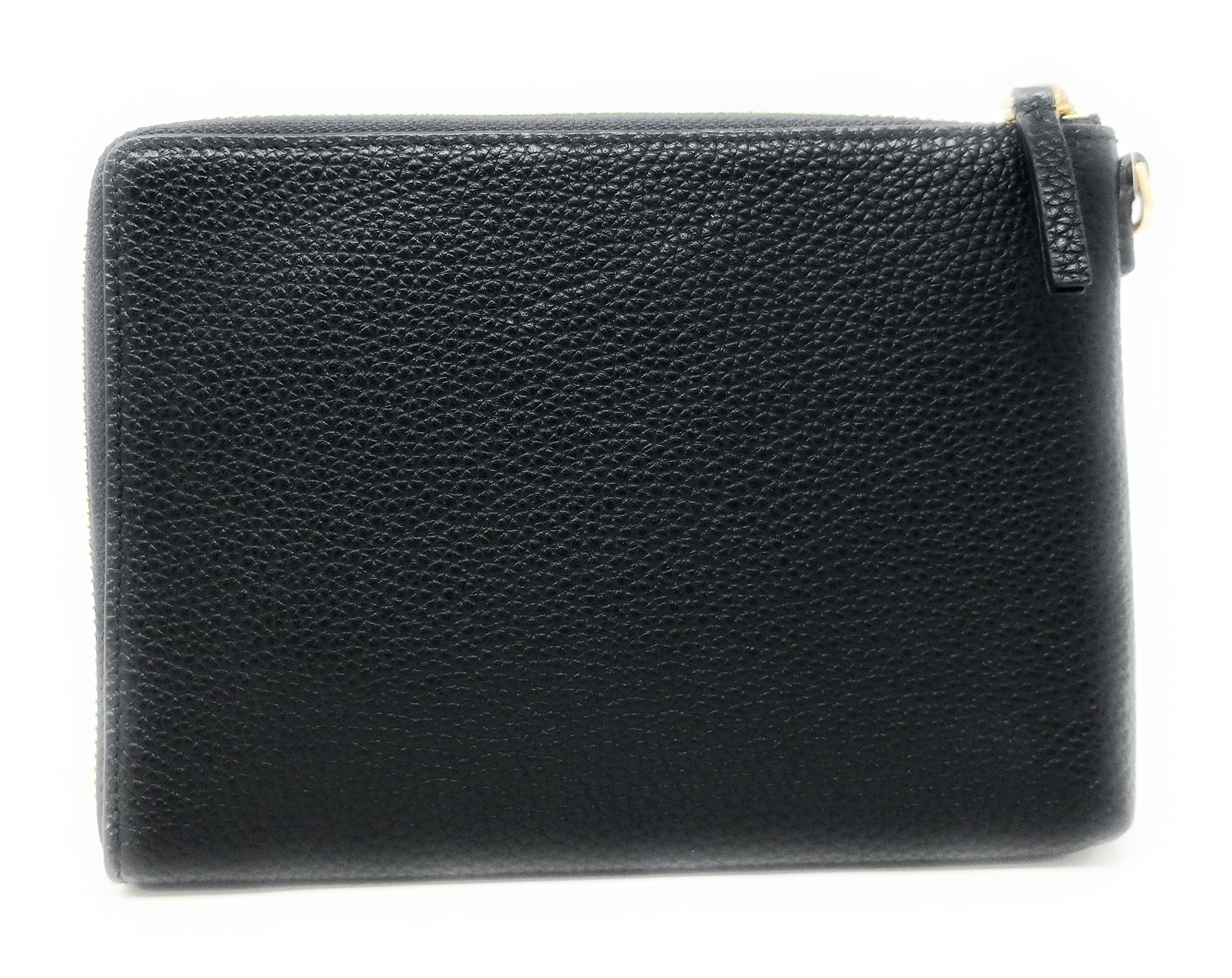 Tory Burch Wristlet Britten Large Zip Pouch (Black)