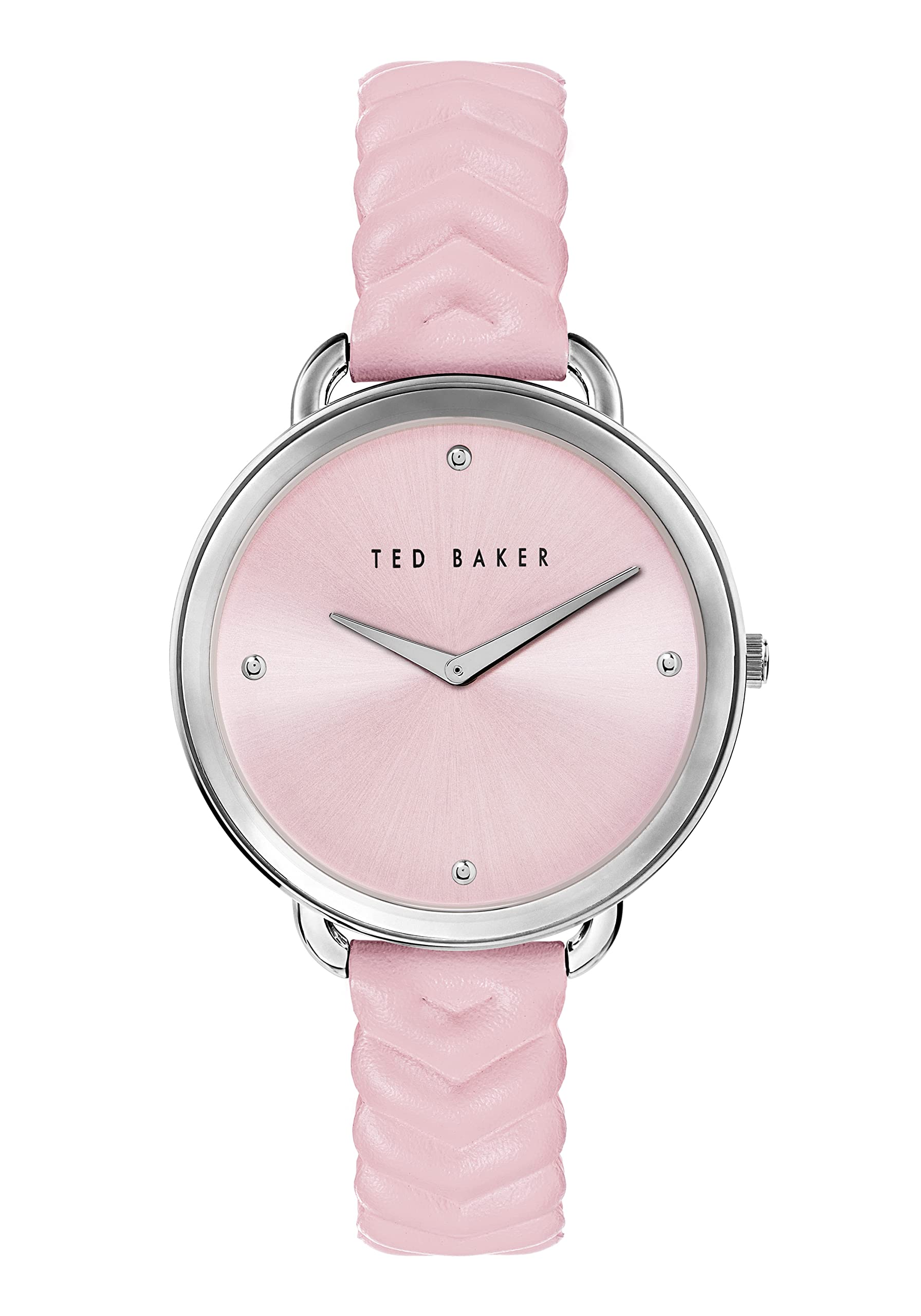 Ted Baker Hettie Chevron Pink Leather Strap Watch (Model: BKPHTS2129I)