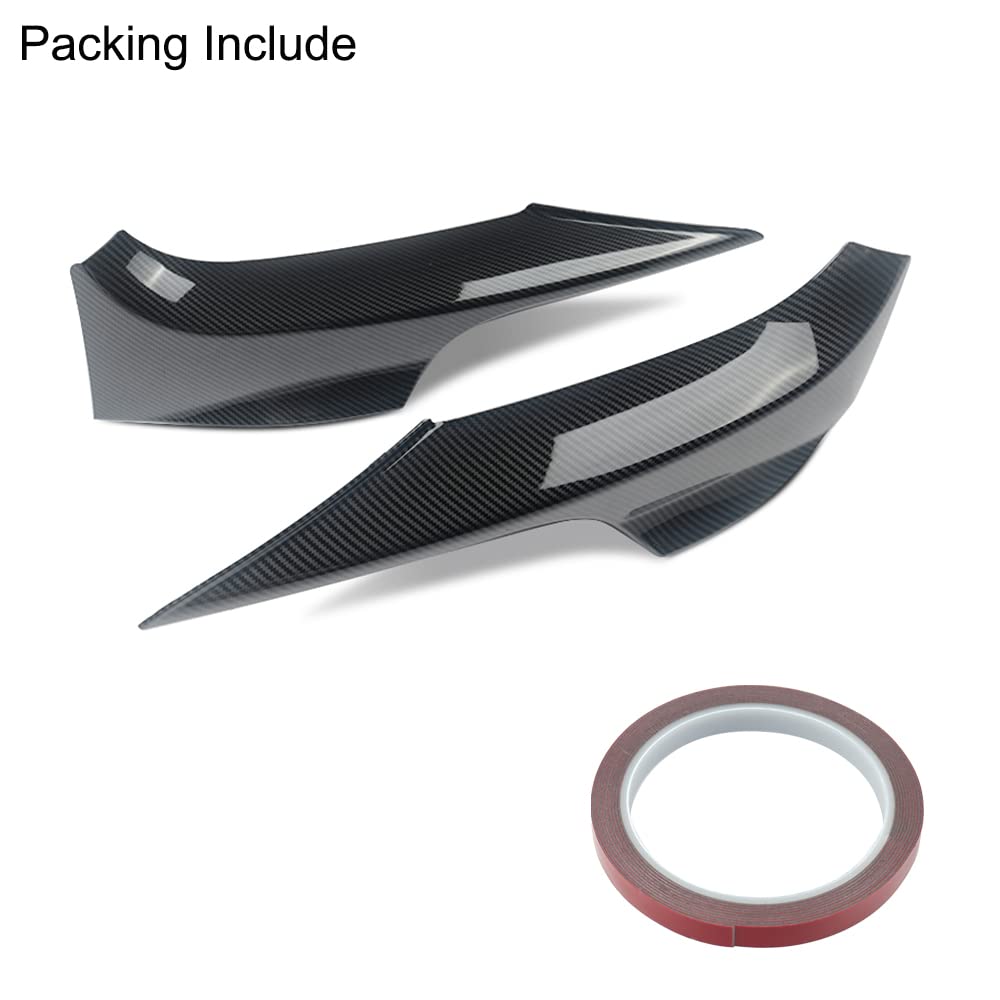MIC Front Bumper Lip Splitter Protector Cover Compatible with E92/E93 Pre-LCI 2006-2010 M Sport,ABS Plastic (Carbon Fiber Style)