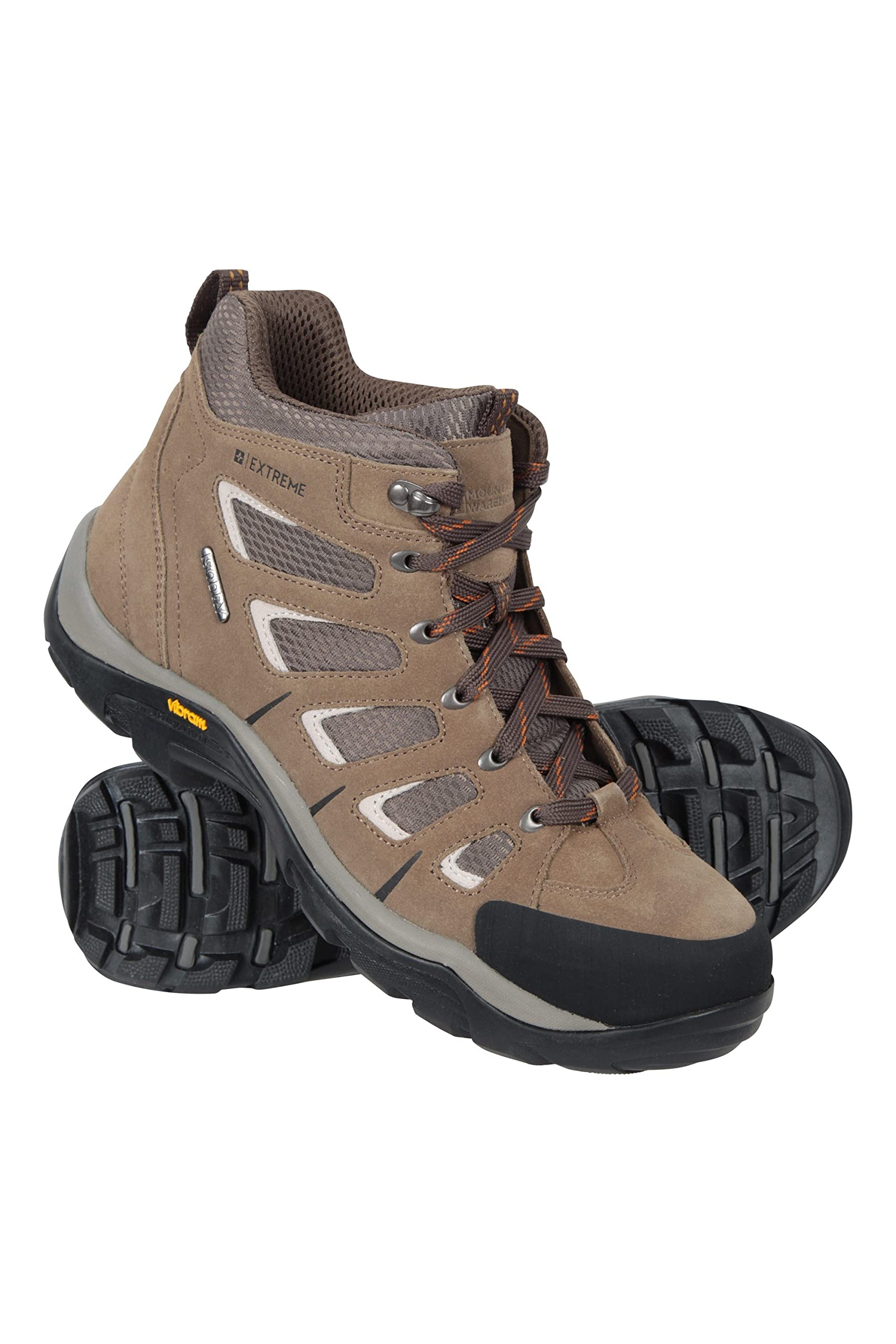 Mountain Warehouse Field Extreme Mens Wide-Fit Vibram Waterproof Boots Brown 10 M US Men