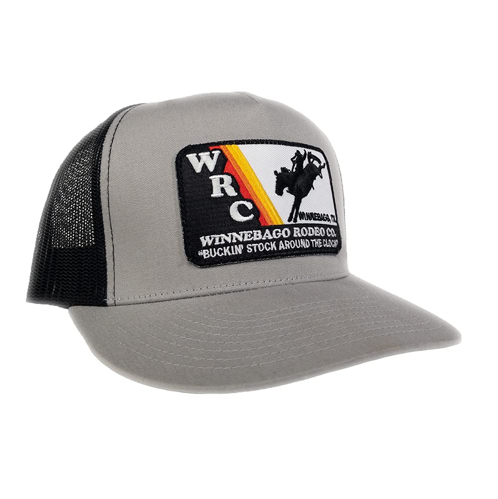 Rodeo Time Dale Brisby WRC Patch Silver/Black Mesh Flatbill