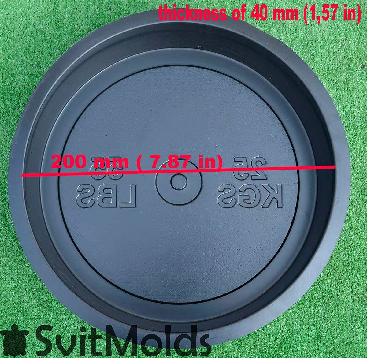Molds Plates Set 5 pcs Molds CONCRETE WEIGHT PLATES BARBELL DISCS OLYMPIC LIFTING D55 (45Lb)