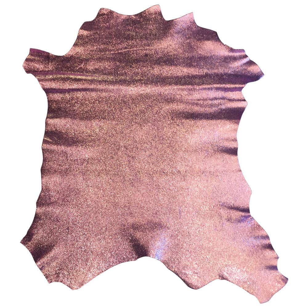 Metallic Pink Leather Hides - Genuine Craft Leather - Quality Lambskin - DIY Supply - 3 sq ft - AVG 20¨x 17¨at Longest and widest