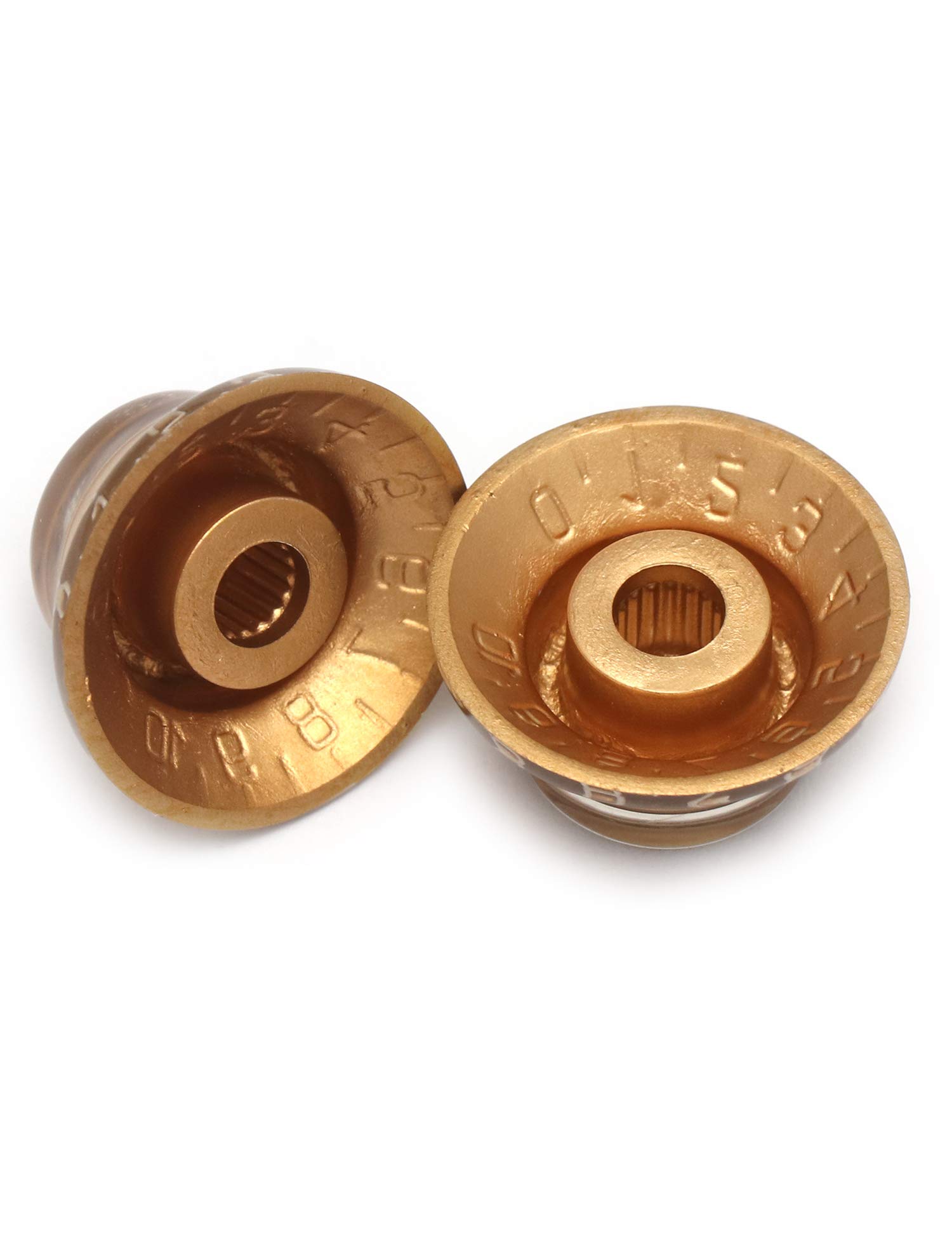 Metallor Electric Guitar Top Hat Knobs Speed Volume Tone Control Knobs Compatible with Les Paul LP Guitar Parts Replacement Set of 4Pcs. (Gold)