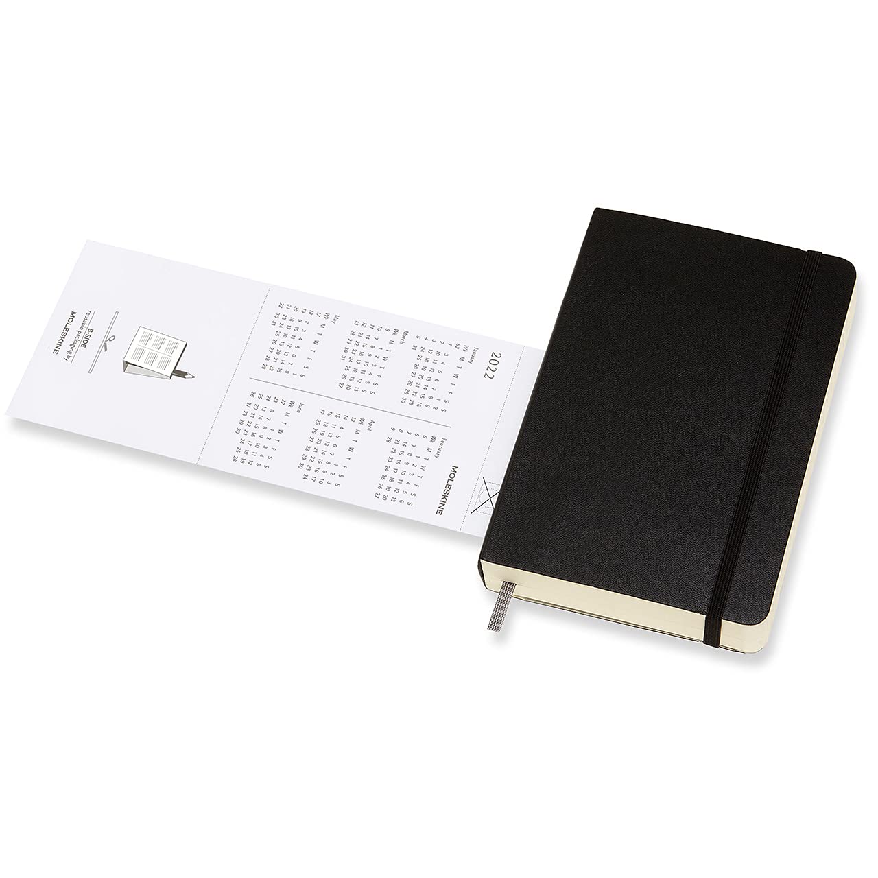 Moleskine Classic 12 Month 2022 Daily Planner, Soft Cover, Pocket (3.5" x 5.5"), Black