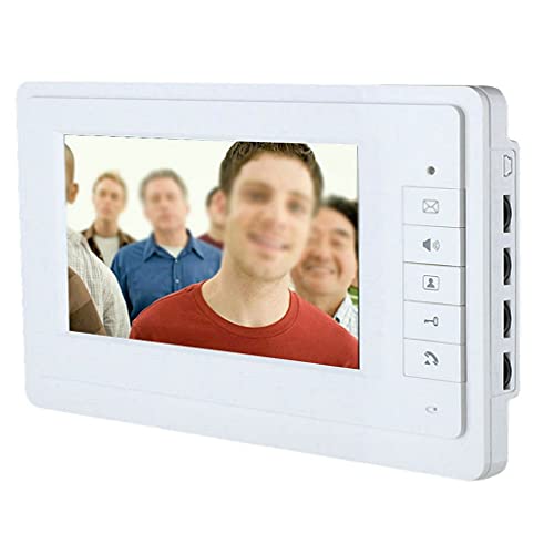 WSJIE Intercom Doorbell 7'' TFT LCD Wired Video Door Phone System Indoor Monitor 700TVL Outdoor IR Camera Support Unlock