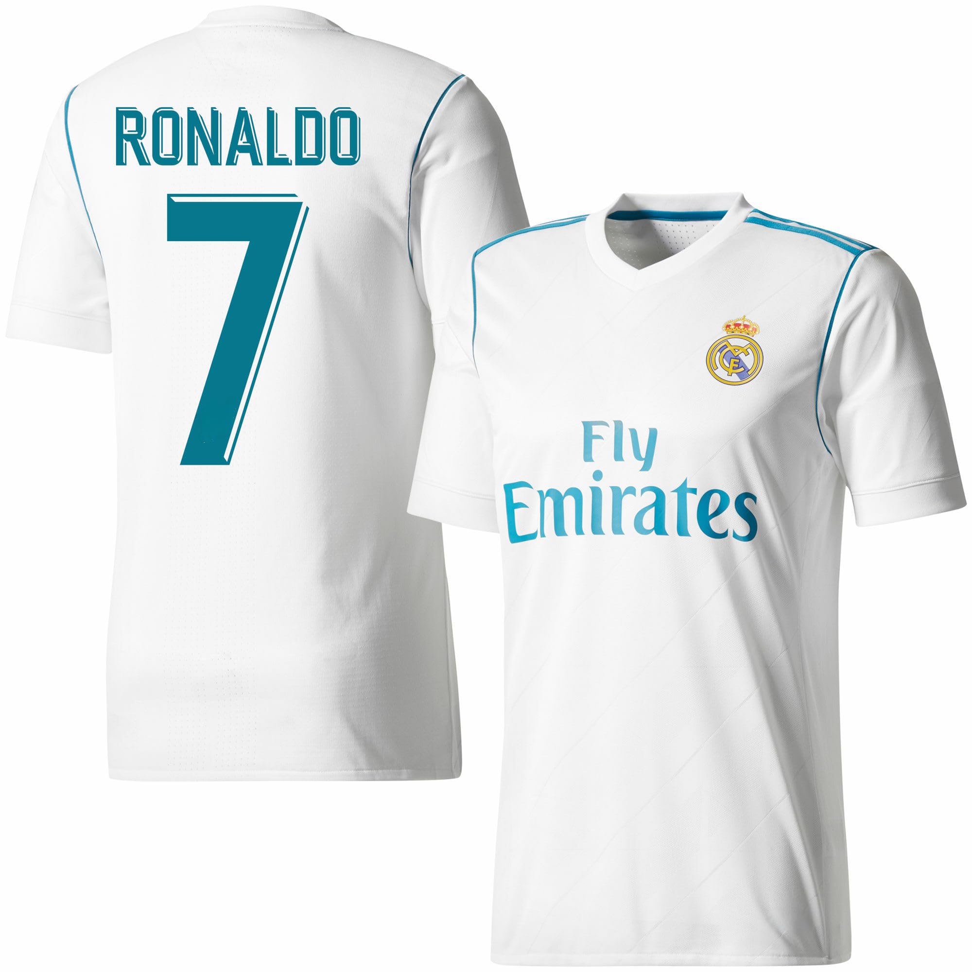 Pro Soccer Specialists Ronaldo #7 Home Soccer Jersey 2017/18 (Small) White