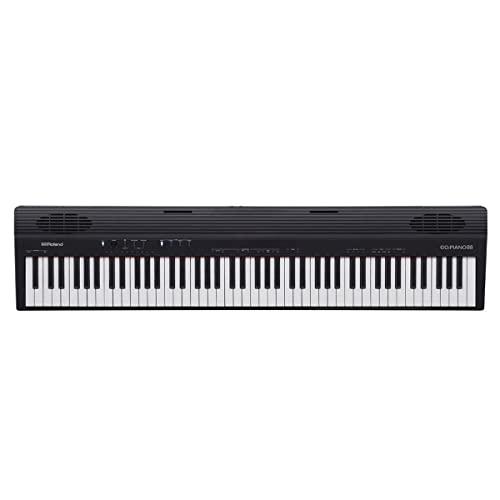 Roland GO:PIANO88 88-Note Digital Piano with Onboard Bluetooth Speakers - with H&A Closed-Back Studio Monitor Headphones