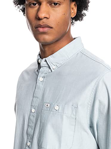 Quiksilver Men's Winfall Ls Button Down Shirt, Citadel Blue, Large