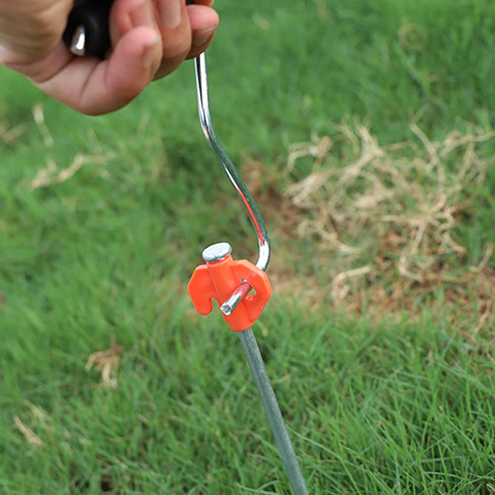 Saycker Camping Universal Outdoor Ground Spike Tent Pegs with Nail Puller Trampoline
