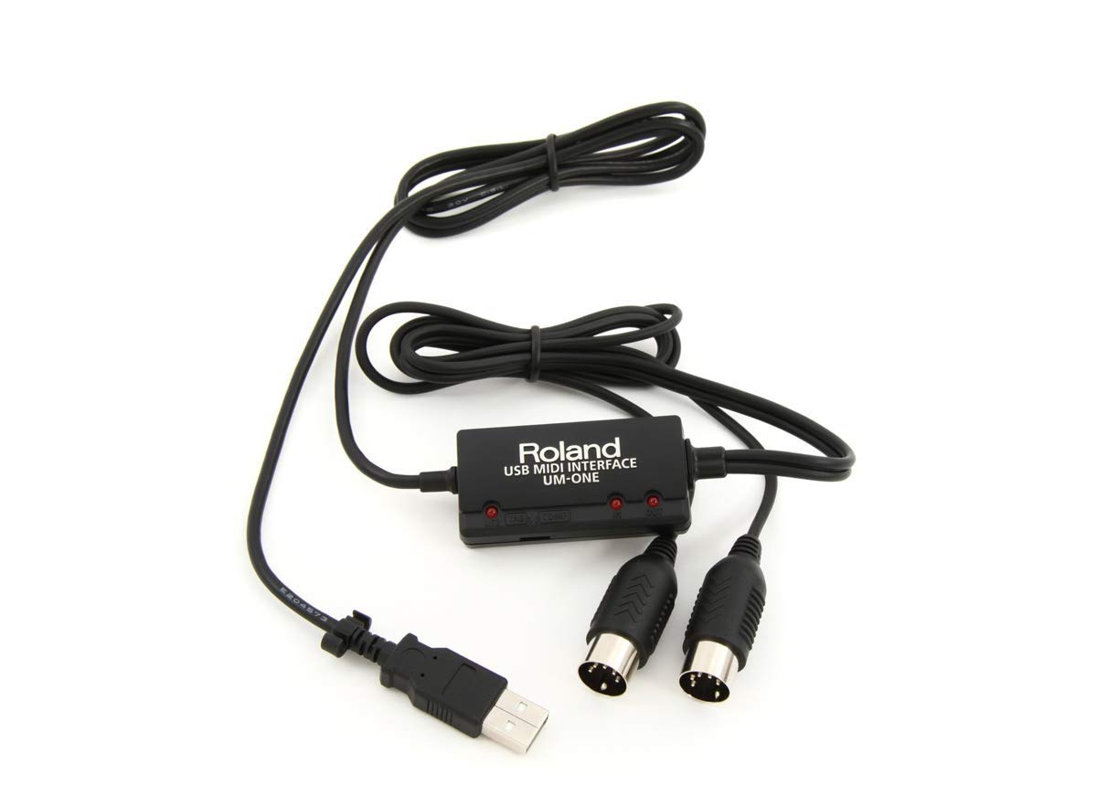 Roland UM-ONE-MK2 MIDI Interface + Monoprice 10ft MIDI Cable